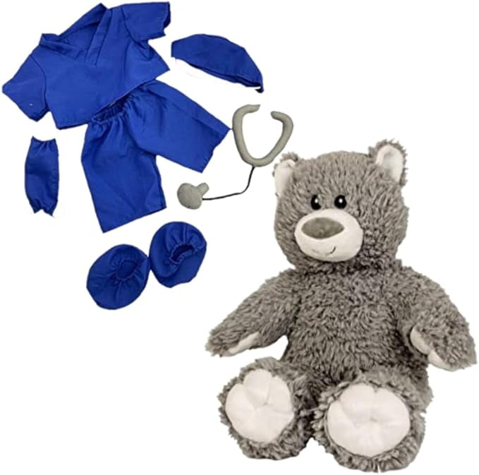 New Boon Bear Plush in Blue Scrub, Get Well Soon Gifts for Kids, Doctor ...