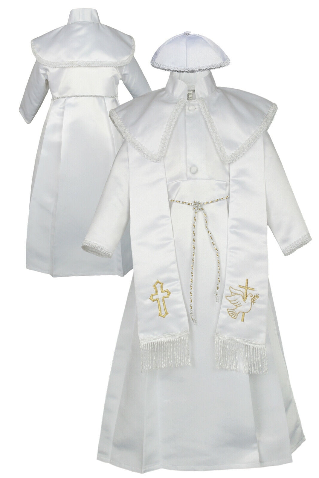New Born Baby Boy Toddler Christening Baptism Stole Gown Suit 0-30M ...