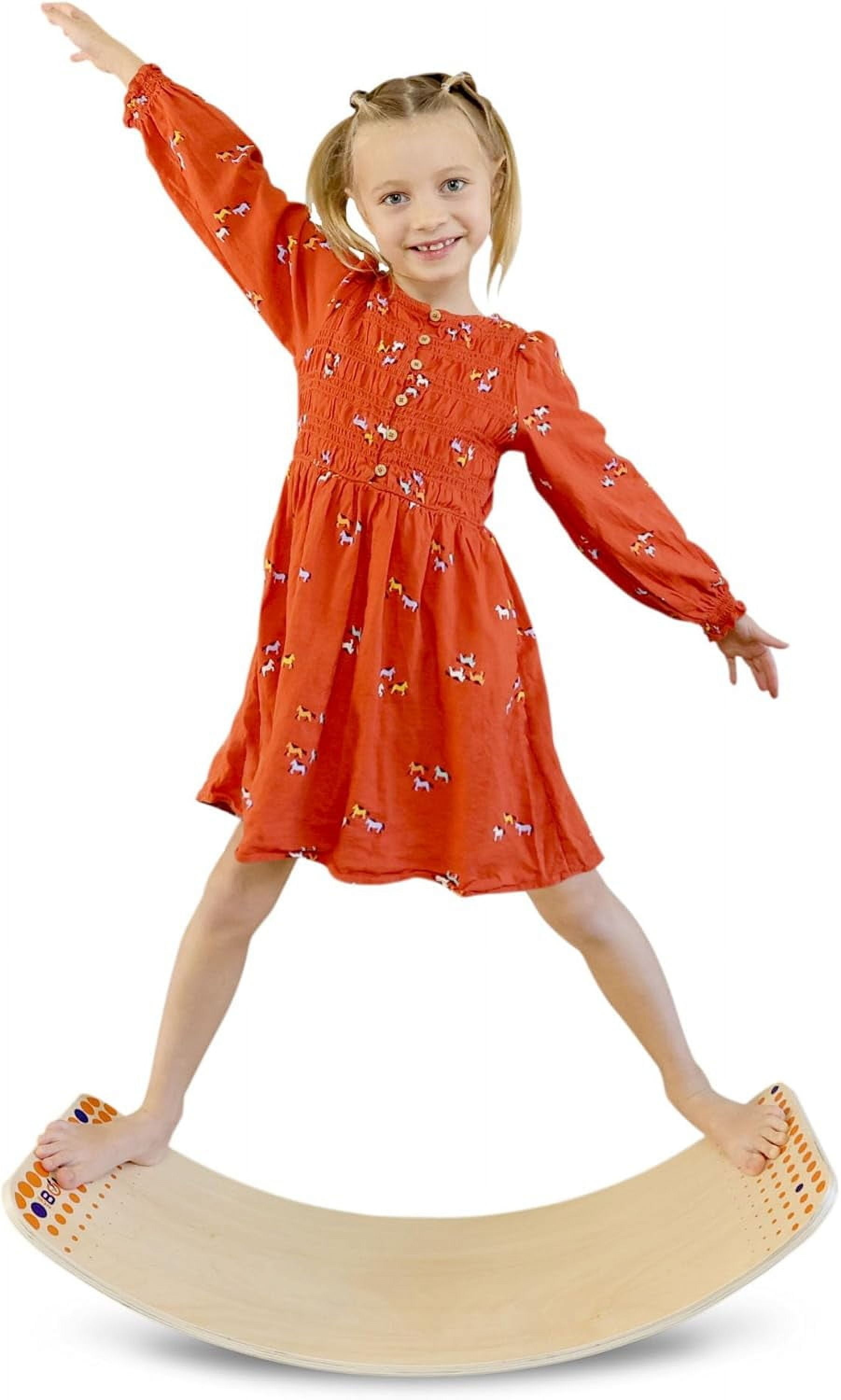 New Bounce Balance Board - Premium Wooden Wobble Board for Exercise & Balance Training ...