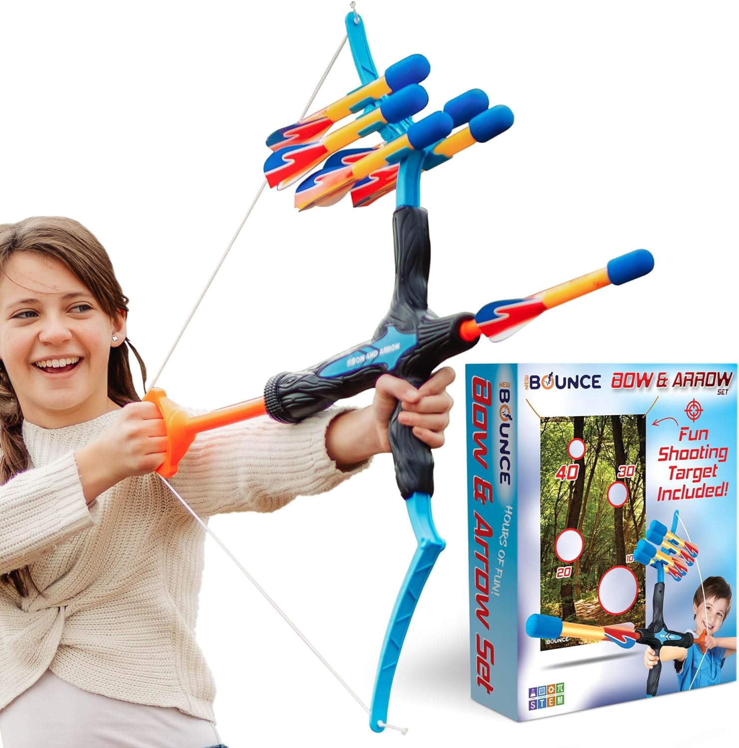 New Bounce Bow and Arrow Set for Kids - Toddler Archery Set - Includes ...