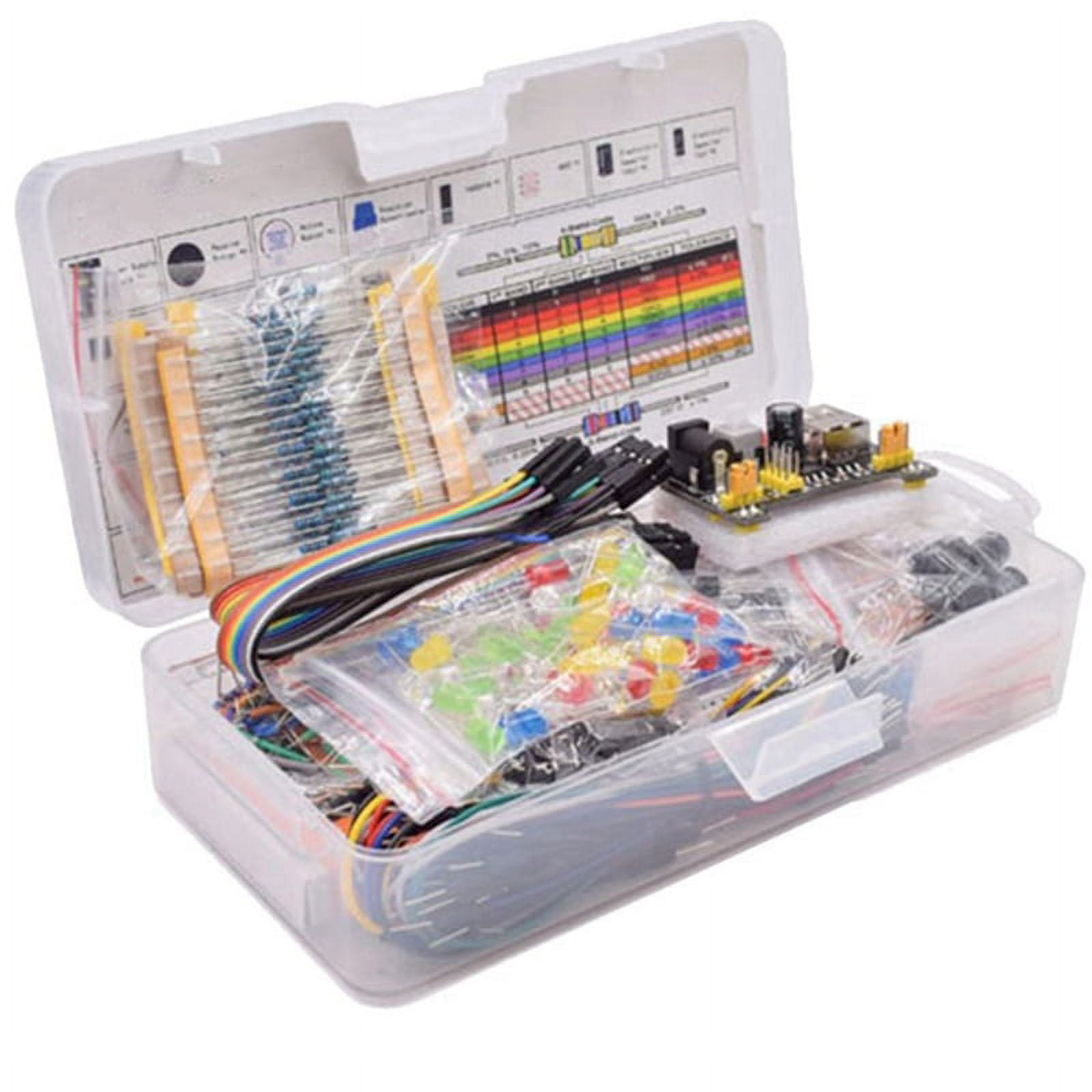 New Breadboard Set Electronics Component DIY Kit with Plastic Box for ...
