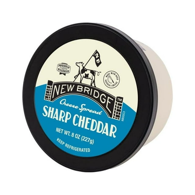 New Bridge Sharp Cheddar Cheese Spread, 8OZ, 12 Pack - Walmart.com