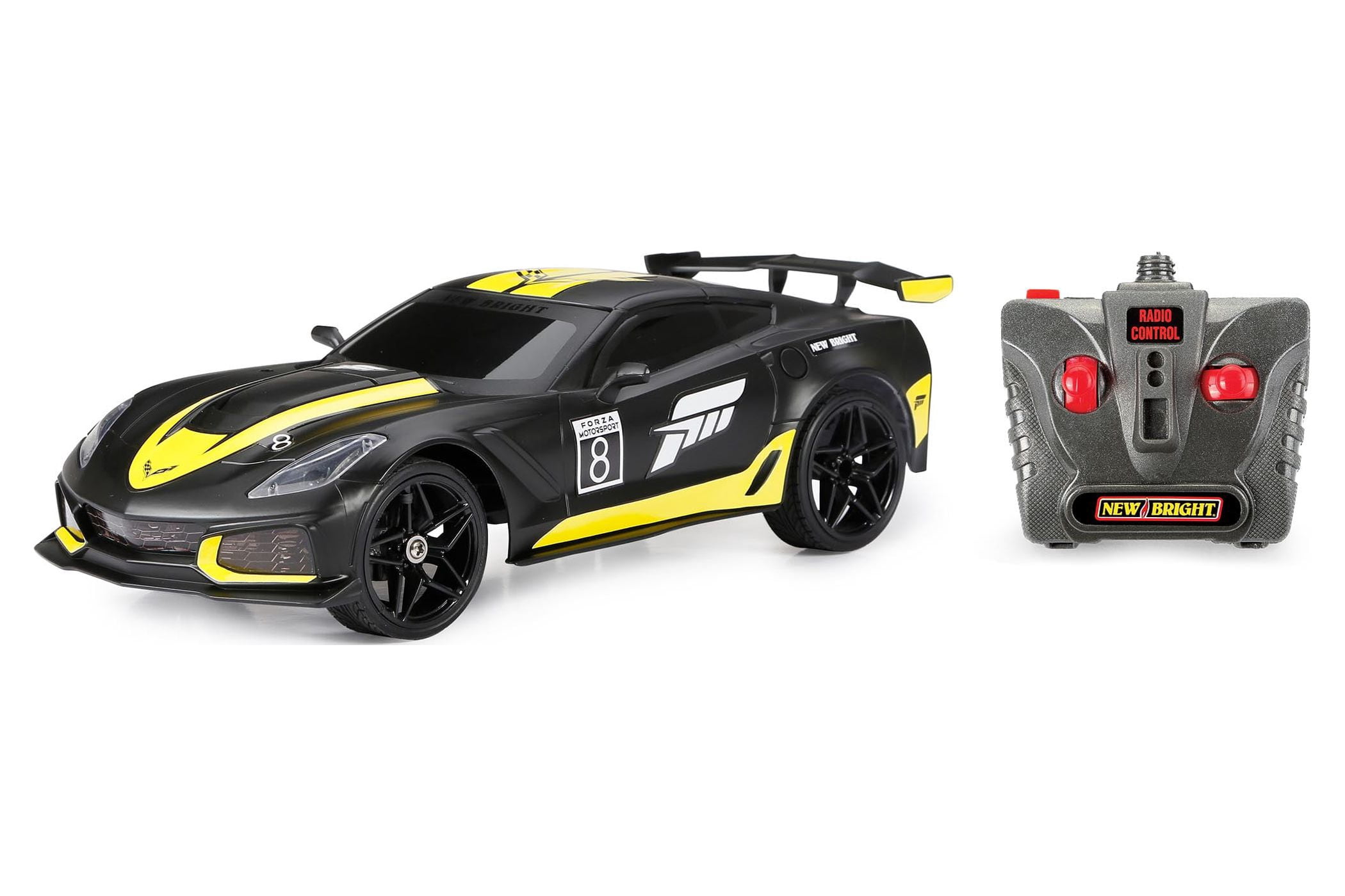 New Bright (1:16) Forza Corvette Battery Radio Control Black Sports Car ...