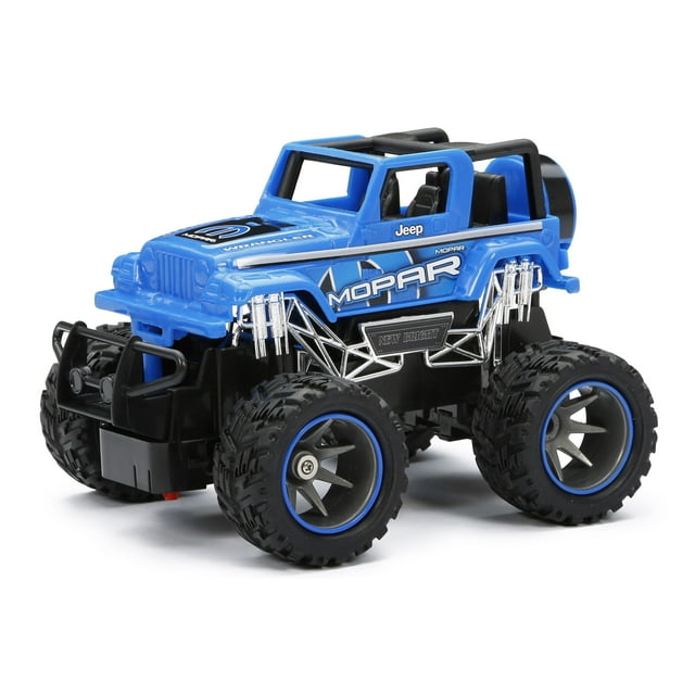New Bright RC 1:24 Scale Remote Control Truck - Blue Mopar Jeep ...