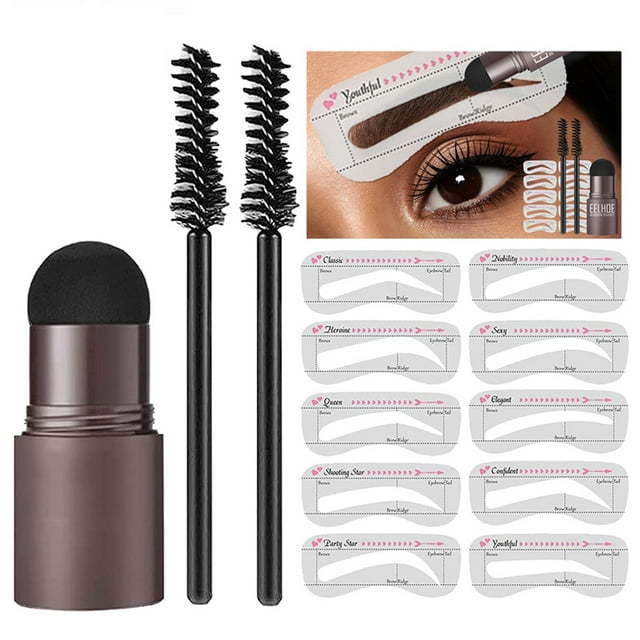 New Brow Set Perfect Eyebrow Stamp Stencil Kit Eye Brow Stencil Stamp ...