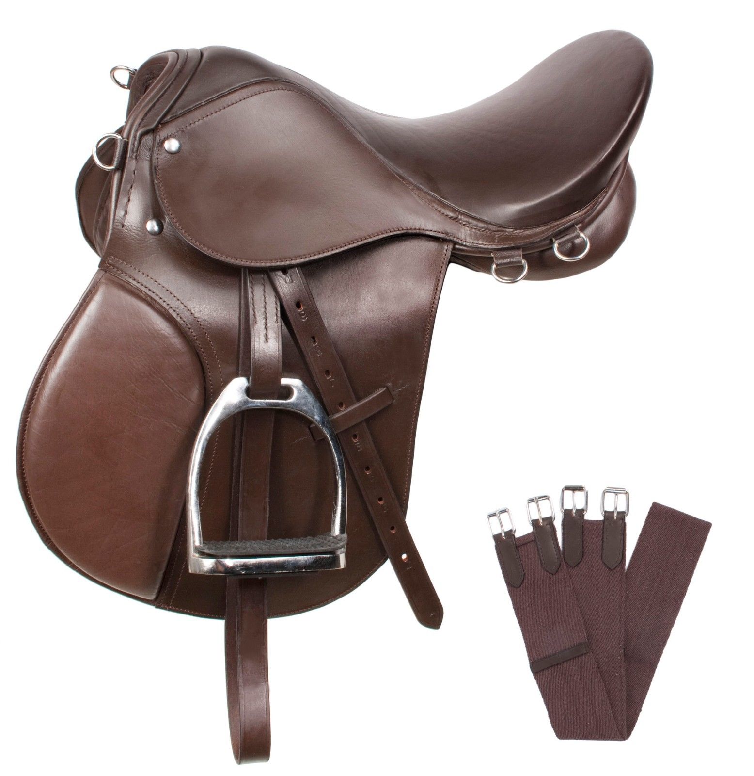 13" Challenger English PONY All-Purpose Saddle 6 Pcs Riding Gift Set ...