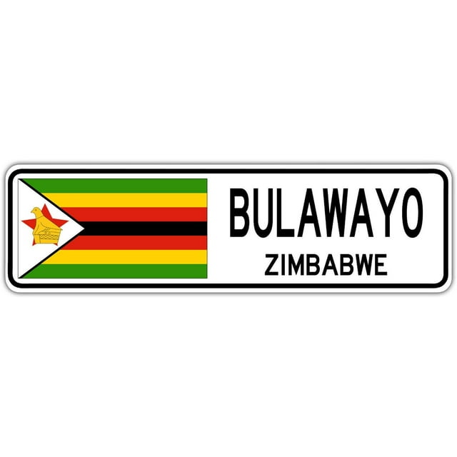 New Bulawayo Zimbabwe Street Sign Zimbabwean Flag City Country Road ...