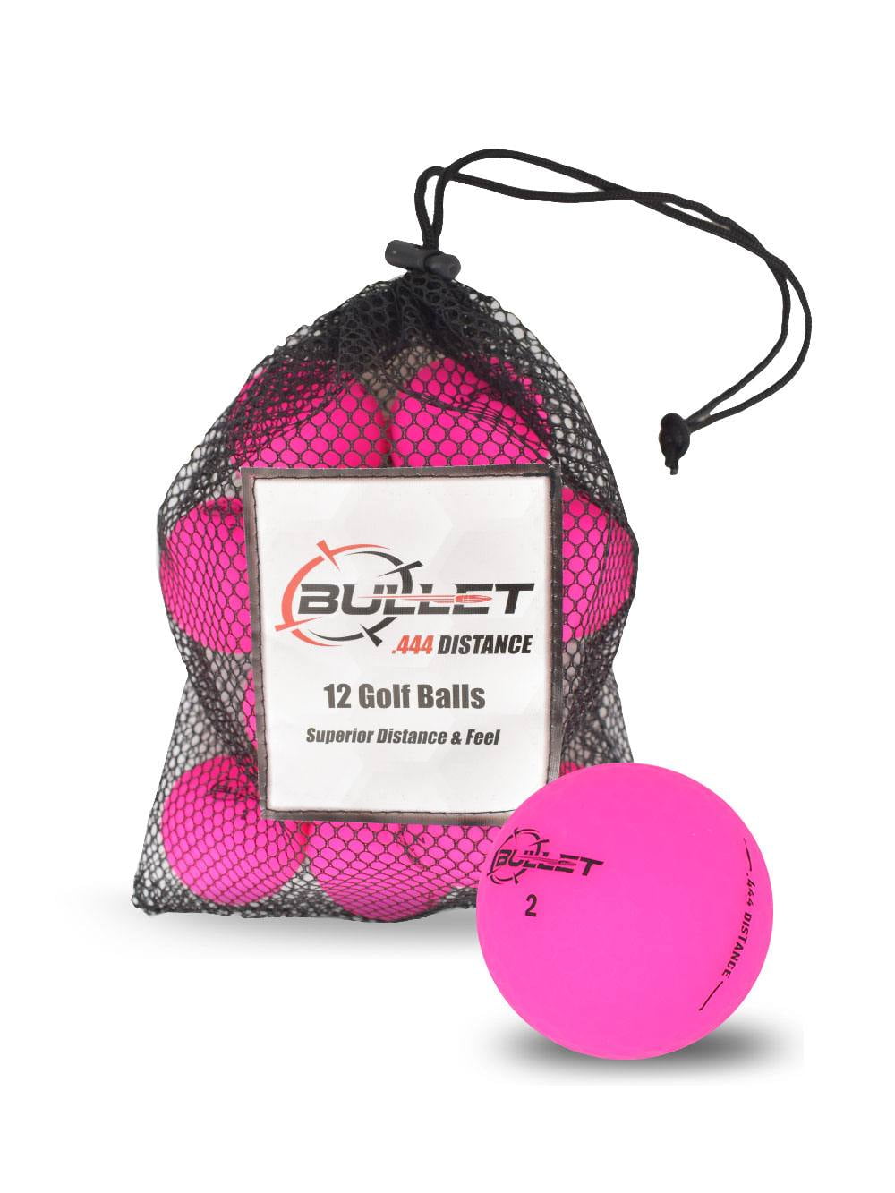 New Bullet .444 Distance Colored Golf Balls [12-Ball] Matte Pink ...