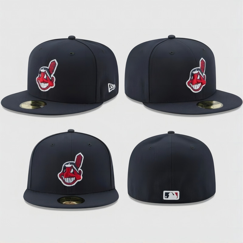 New C-leveland - Indians Navy Men's 59FIFTY Fitted Cap - 5950 Baseball ...