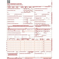 CMS-1500 Claim Forms - Current HCFA 02/2012 Version Health Insurance ...