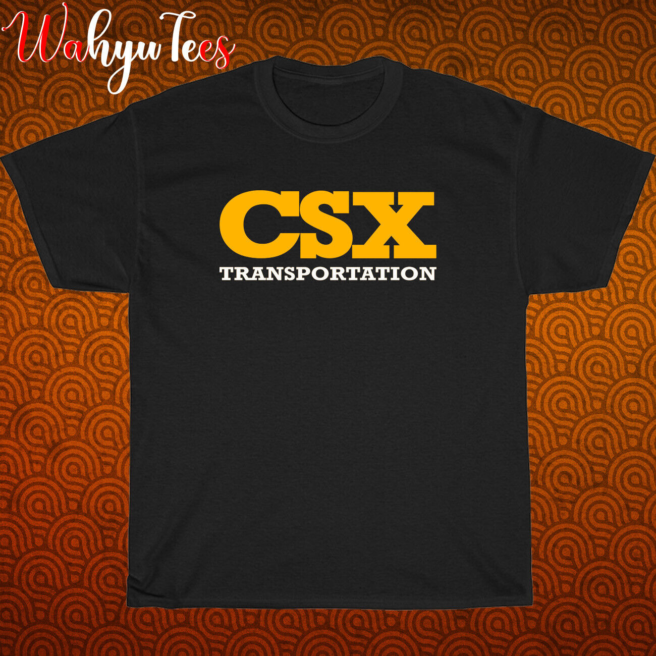 New CSX Transportation Railroad Logo Black/Navy/Grey/White T-Shirt Size ...