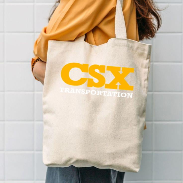New CSX Transportation Railroad Logo BlackNavyGrey Tote Bag S--TH18694 ...