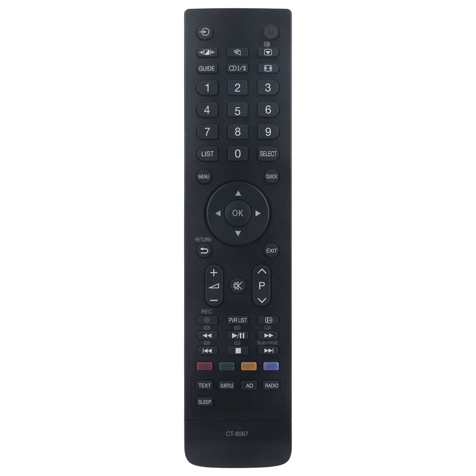New CT-8067 Replaced Remote for Toshiba TV 24L365 Series 32L365 24L3656 ...