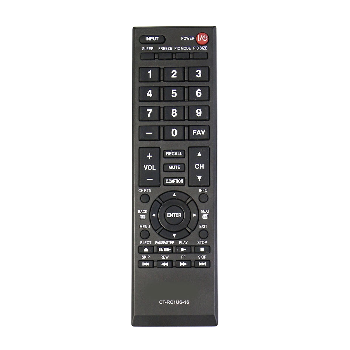 PerFascin Replacement Remote Control CT-RC1US-16, Fit for Toshiba TV ...