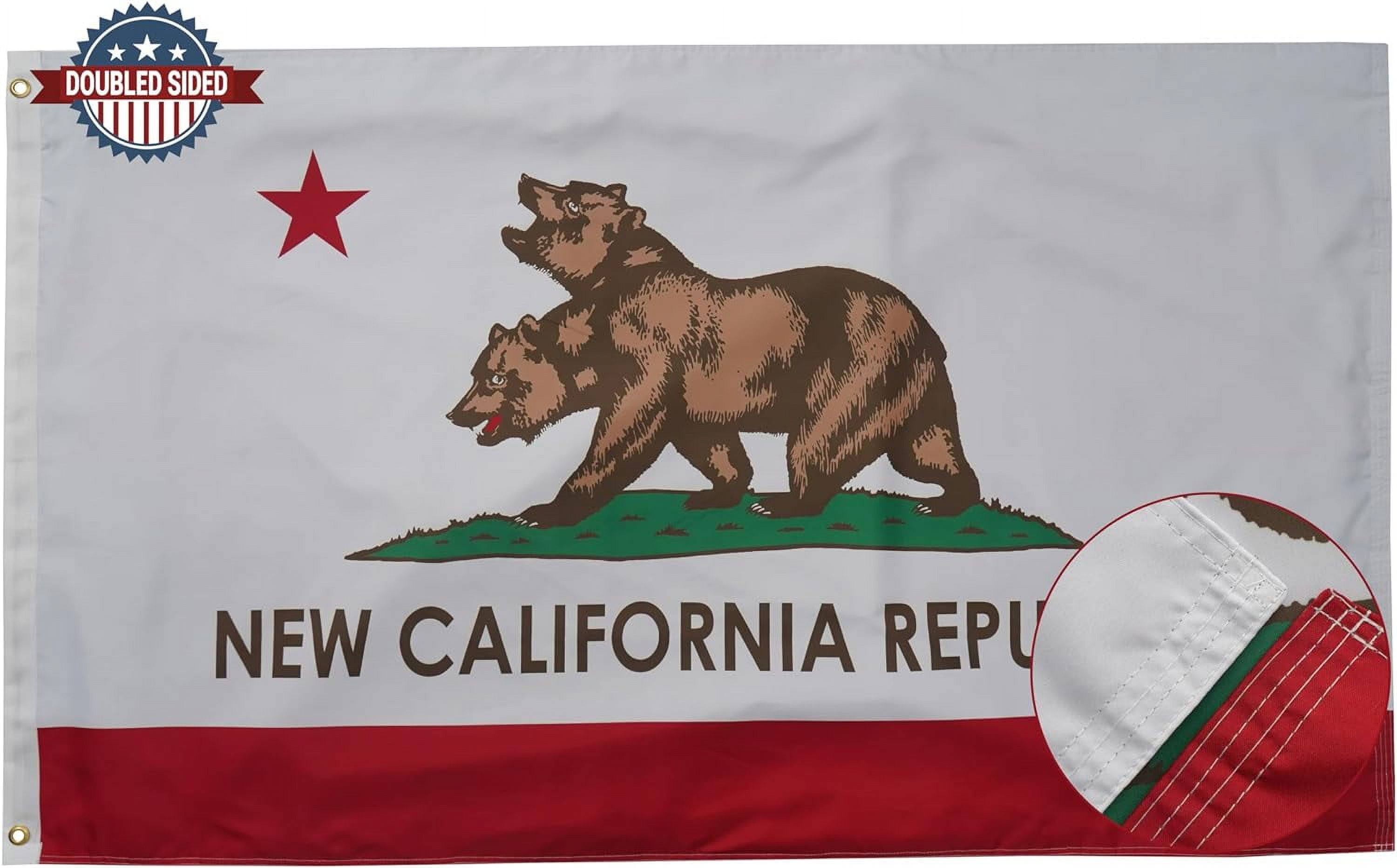 New California Flag 3x5 ft California Double Sided Flags Heavy Duty for ...