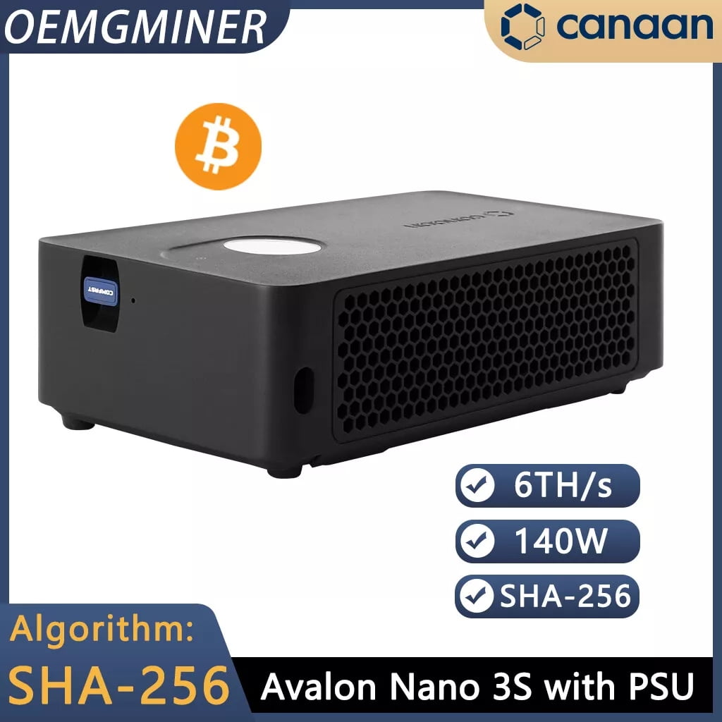 New Canaan Avalon Nano 3S BTC Miner - 6 TH/s 140W Bitcoin ASIC Miner ...