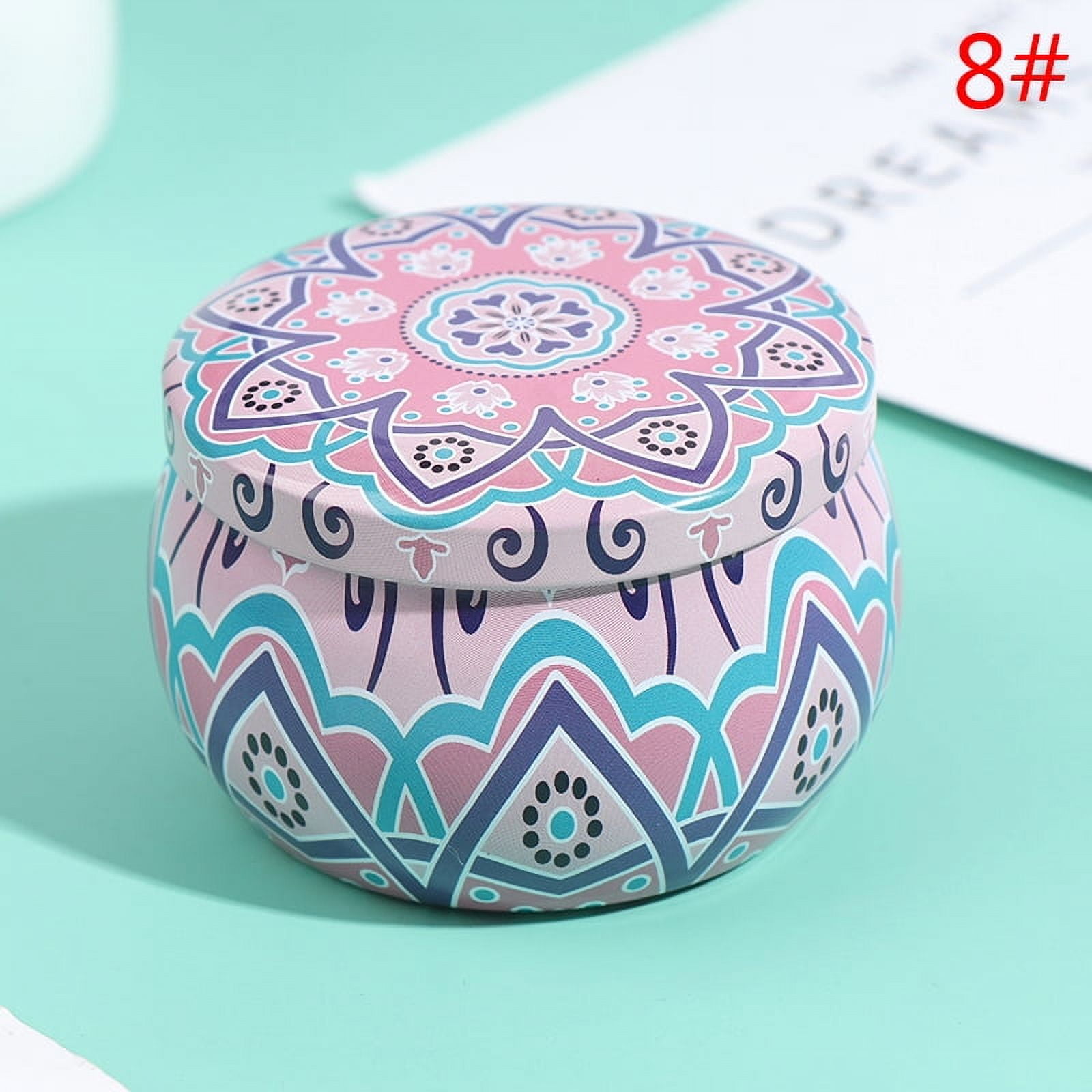 New Candy Box Drum-shaped Cookie Box Party Supply Tea Pot Tin Box ...