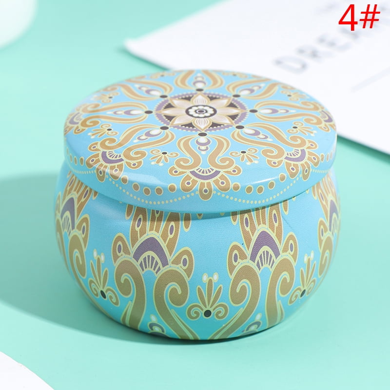 New Candy Box Drum-shaped Cookie Box Party Supply Tea Pot Tin Box ...
