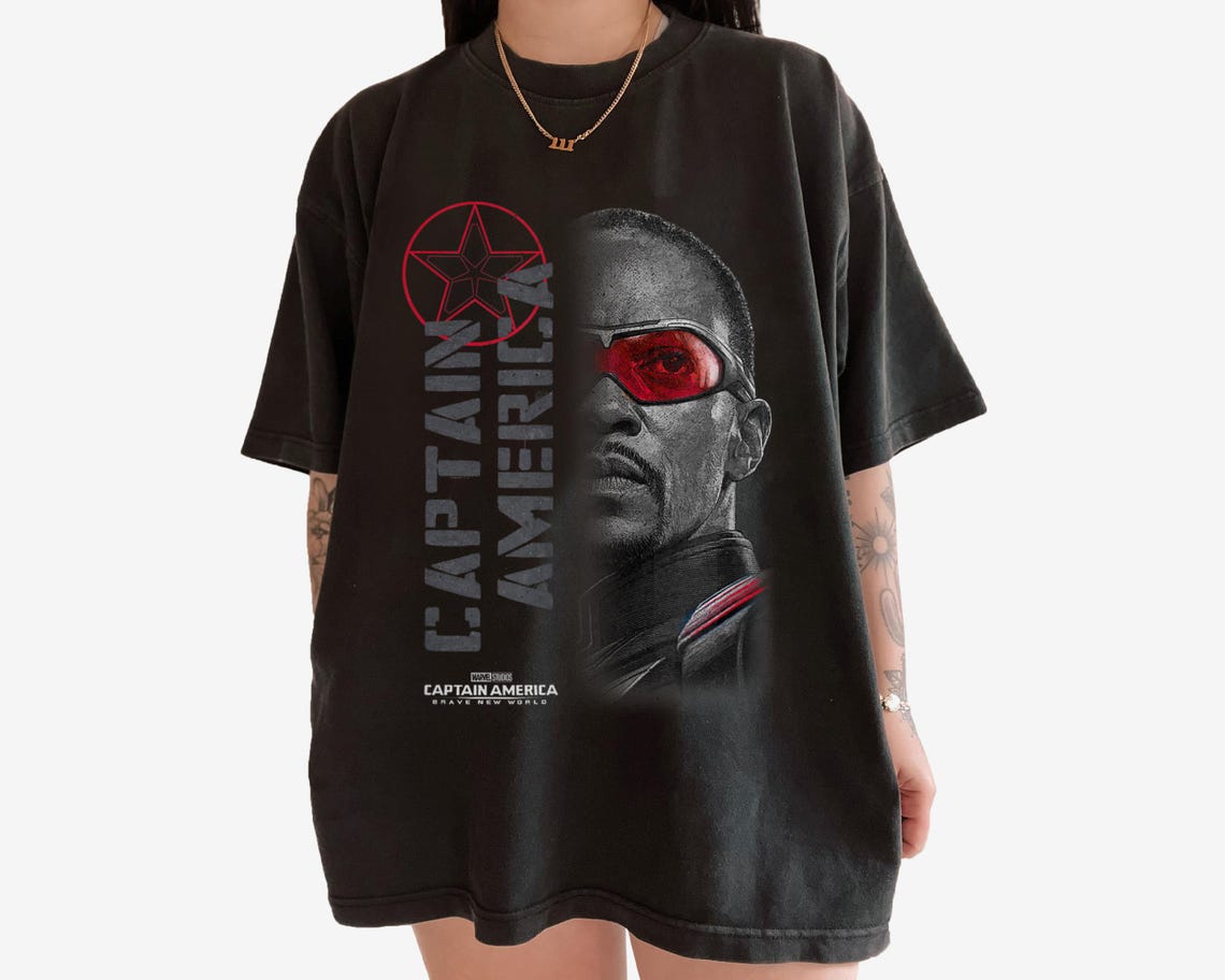 New Captain America Sam Face Vintage Shirt Captain America Brave New ...