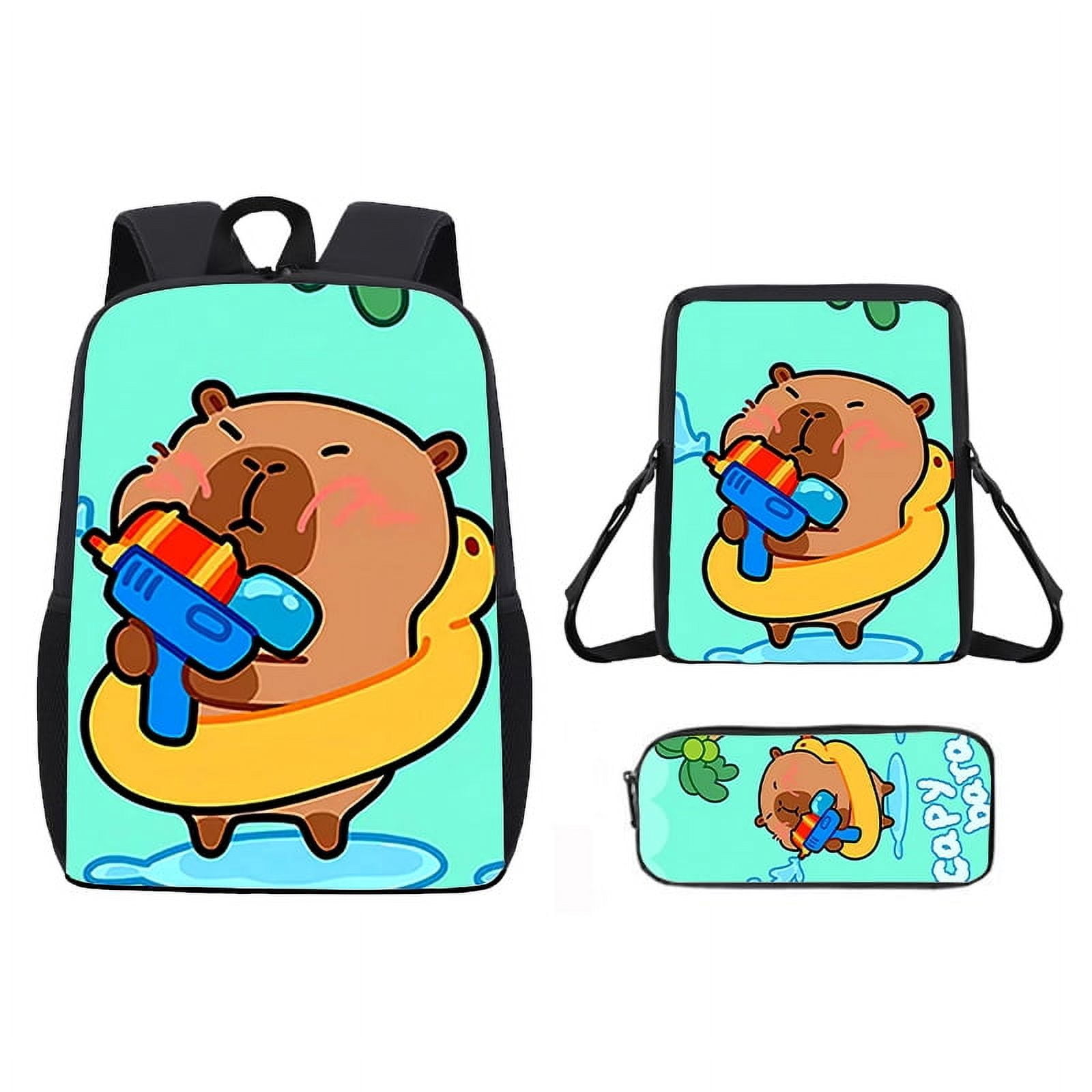 New Capybara cute cartoonstudent backpack large capacity backpack ...