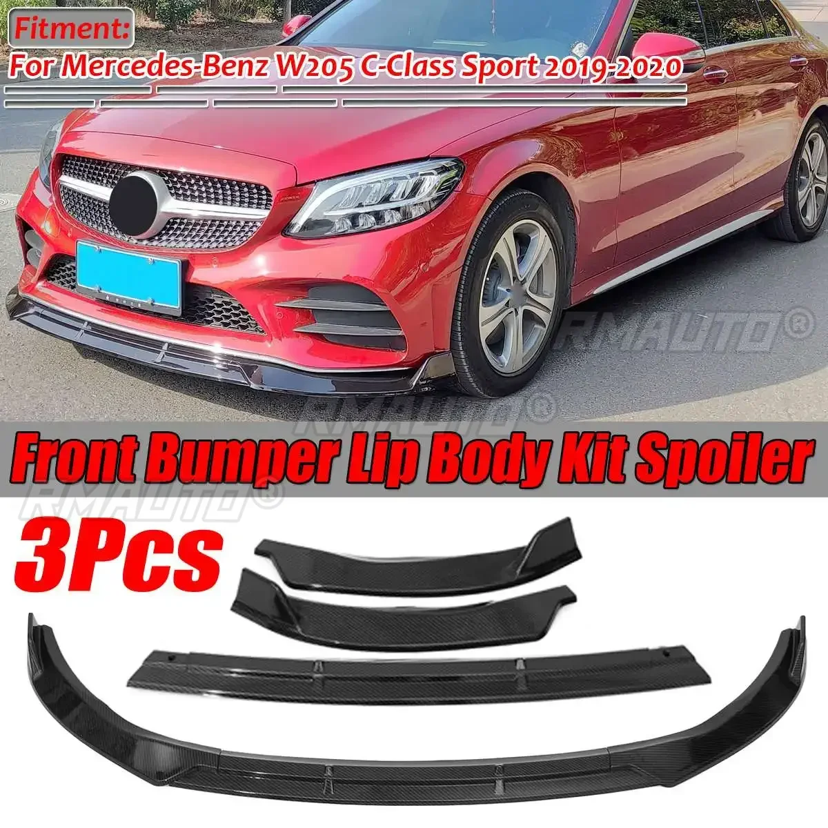 New Car Front Bumper Lip Spoiler Diffuser Cover Trim Deflector Lips For ...
