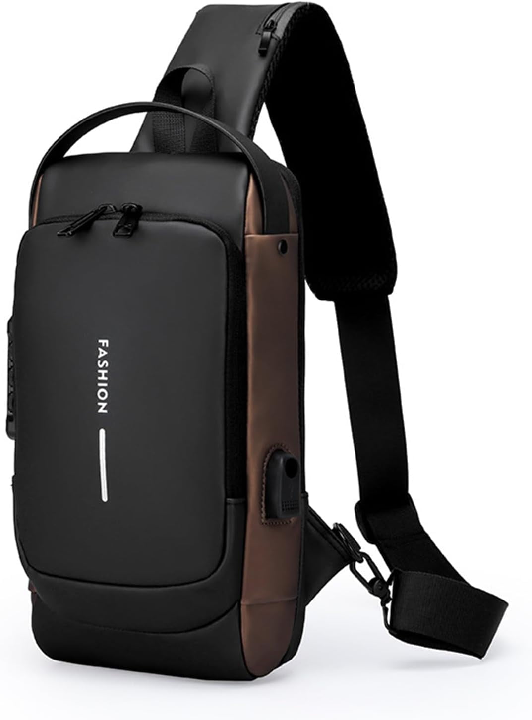 New Carbon Fiber Streamline Anti-Theft Sling Bag,Sling Backpack USB ...