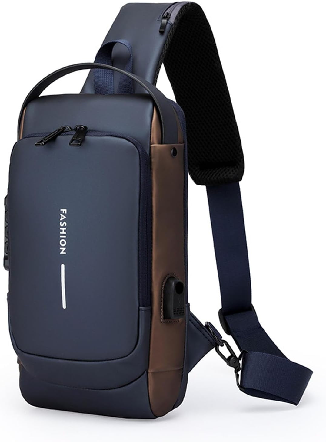 New Carbon Fiber Streamline Anti-Theft Sling Bag, USB Charging ...