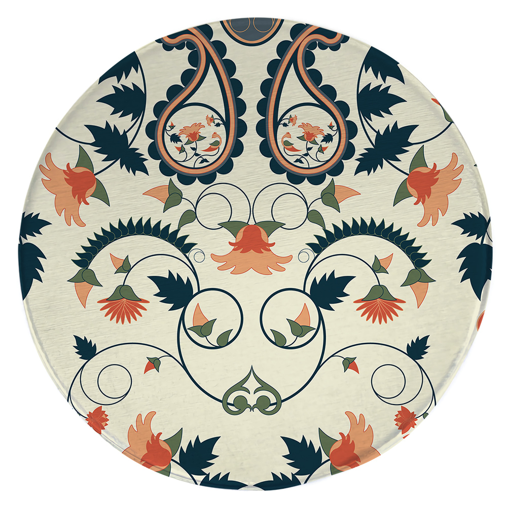 New Carpet Ethnic Paisley Swirl Pattern 3D Printed Round Area Rug for ...