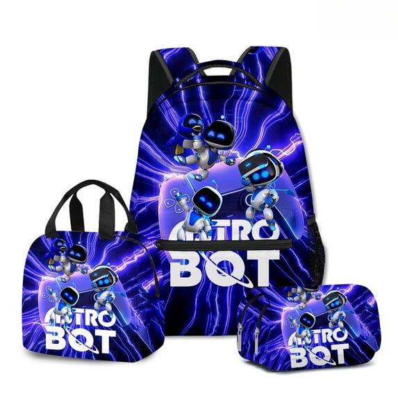 New Cartoon Anime Cool Robot 3D Print Large Capacity Student Backpack ...
