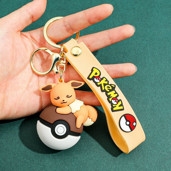 New Cartoon Elf Ball Keychain Cute Pika Yellow Lightning Mouse Plush ...
