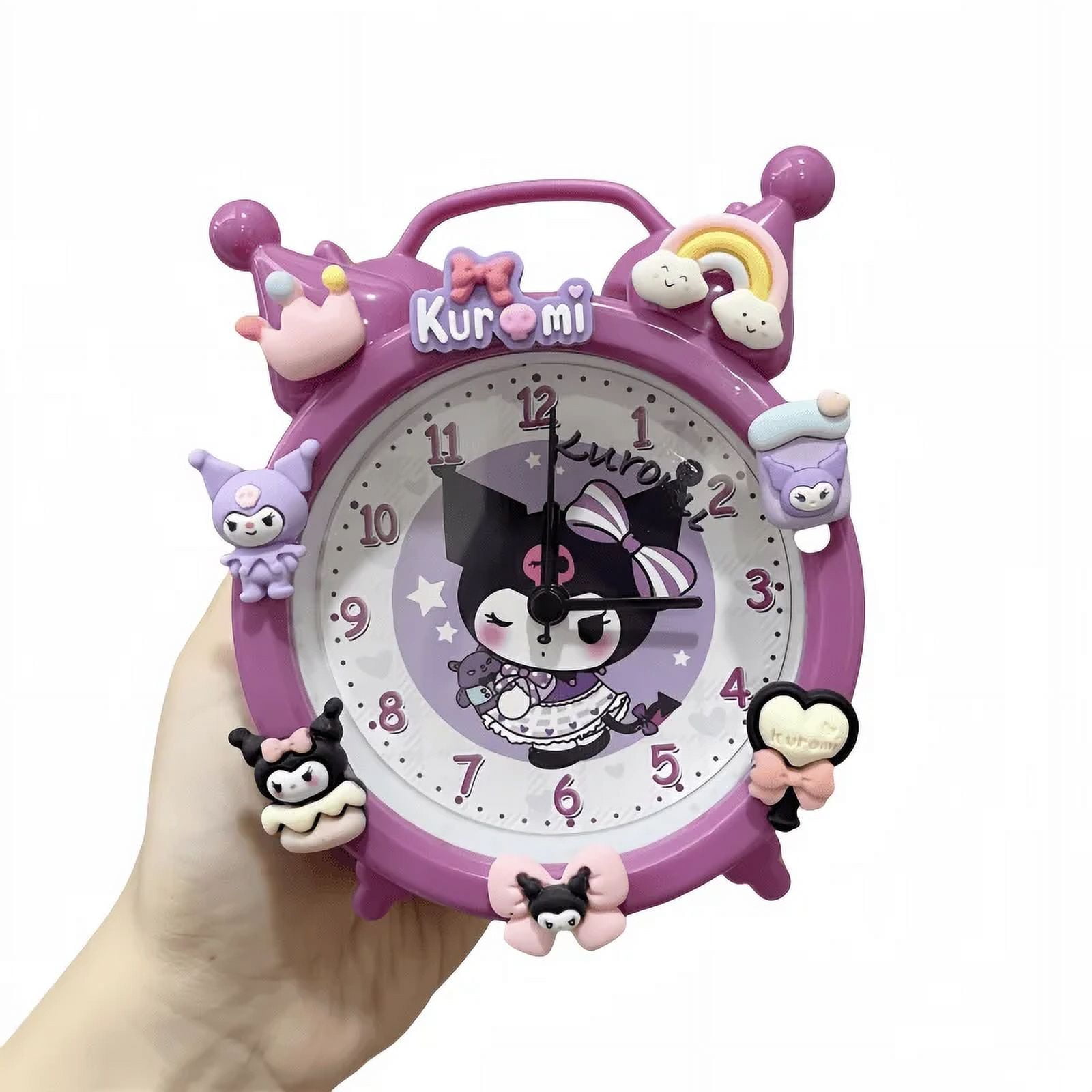 New Cartoon Kuromi Alarm Clock Creative Cute Desktop Clock Get Up ...
