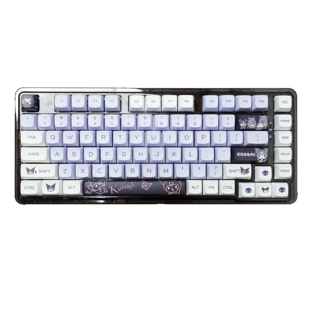 New Cartoon Kuromi Theme Computer Keycaps, Purple ,echanical Keyboard ...