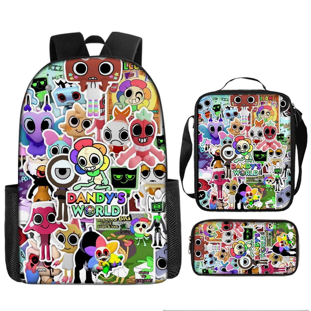New Cartoon Student Backpack Dandy's World Cute Cartoon Backpack Three ...