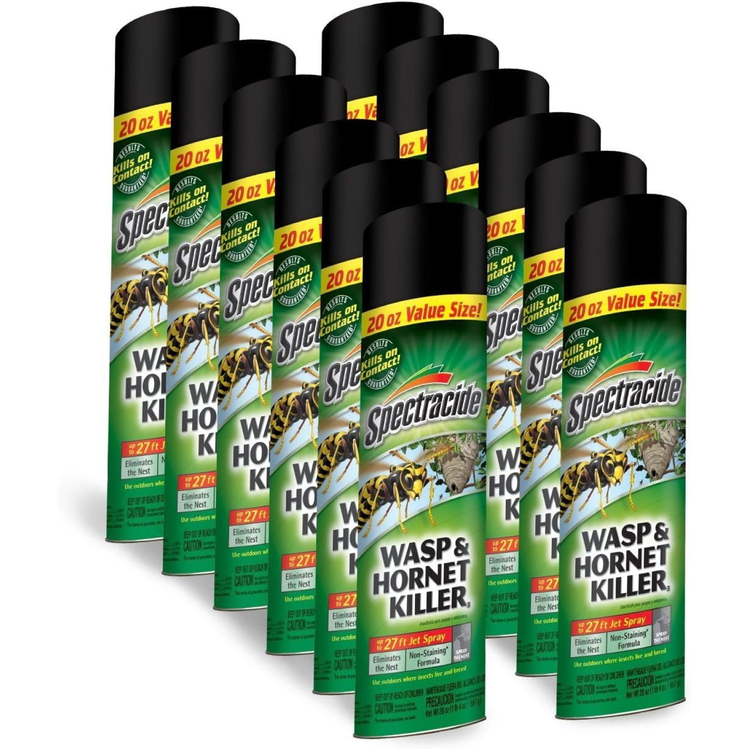 New Case (12) Spectracide Hg-95715 20oz Wasp Hornet Insect Spray Bug ...