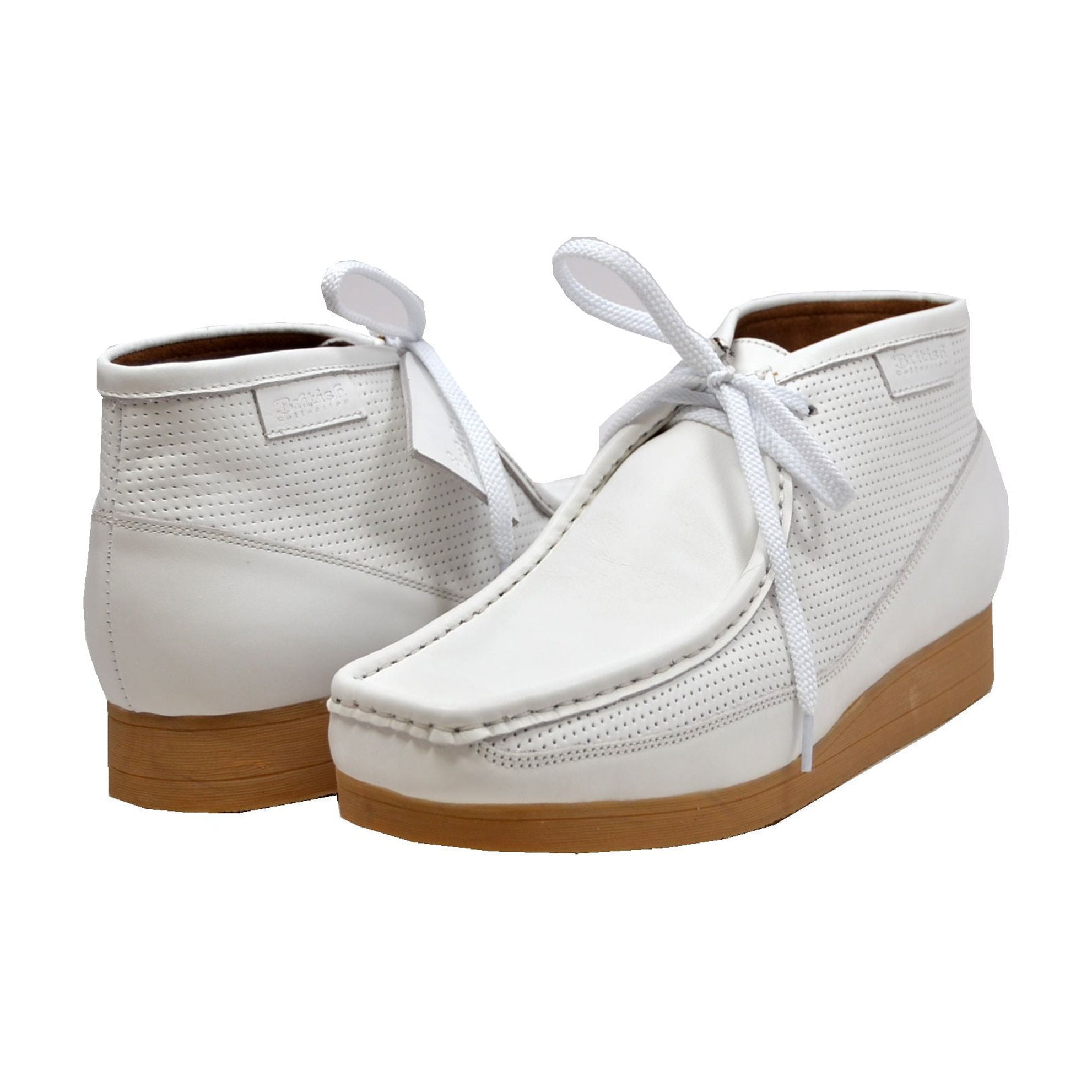 New Castle White Leather Mens Casual Shoe from the British Collection ...