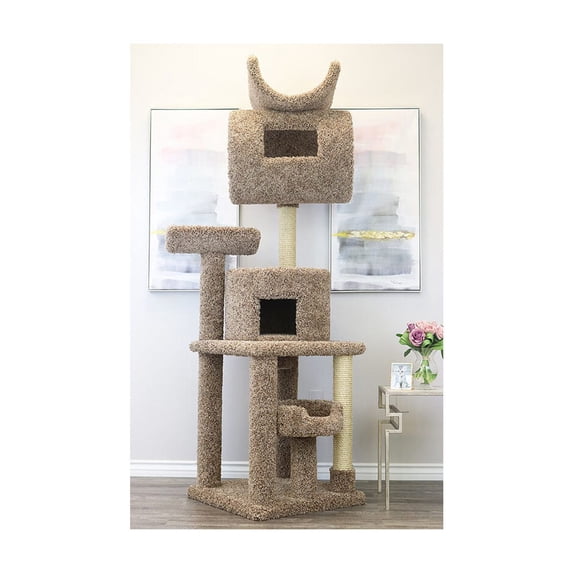 New Cat Condos Cat Condo 84" Premier Carpeted Cat Tree with Scratching ...