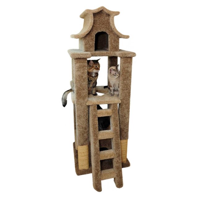 New Cat Condos Designe 68 in. Cat Pagoda - Walmart.com