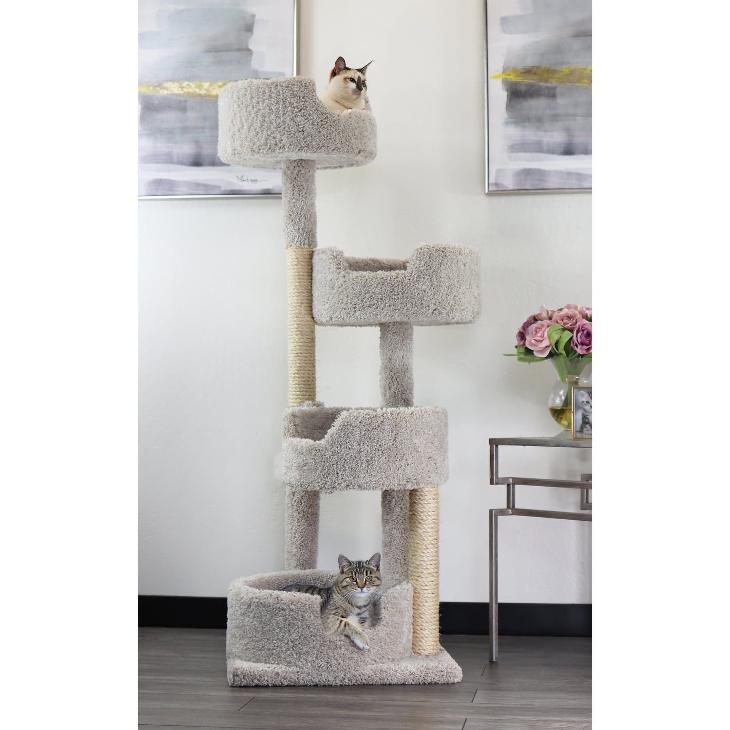New Cat Condos, Multi-Level Cat Tower, 55" tall, Spacious Perches ...