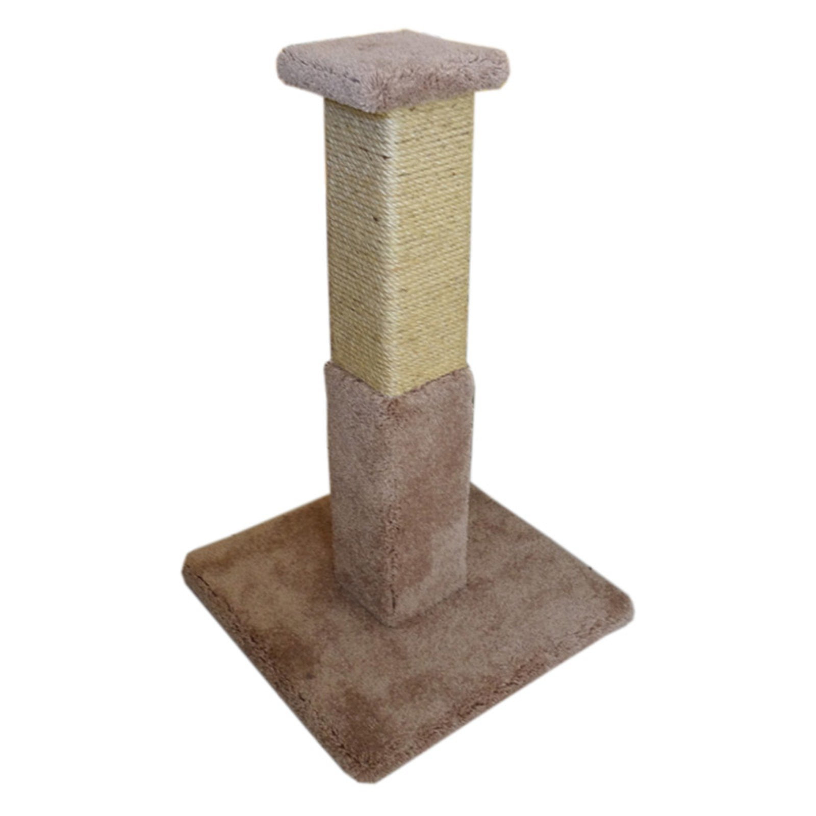 New Cat Condos Premier Solid Wood Scratching Post-Color:Brown - Walmart.com