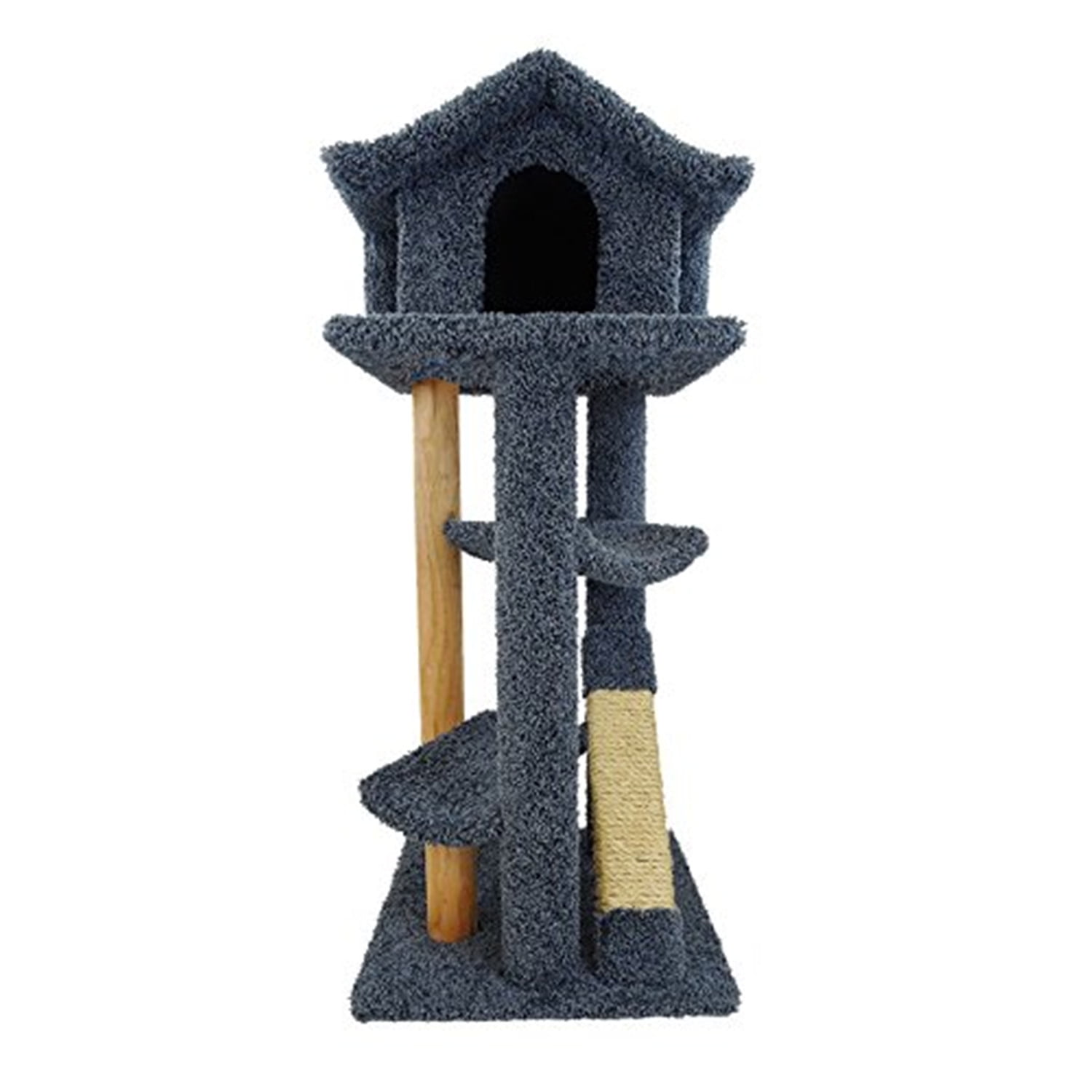 New Cat Condos Premier Cat Pagodas Tree-Color:Beige,Size:Large ...