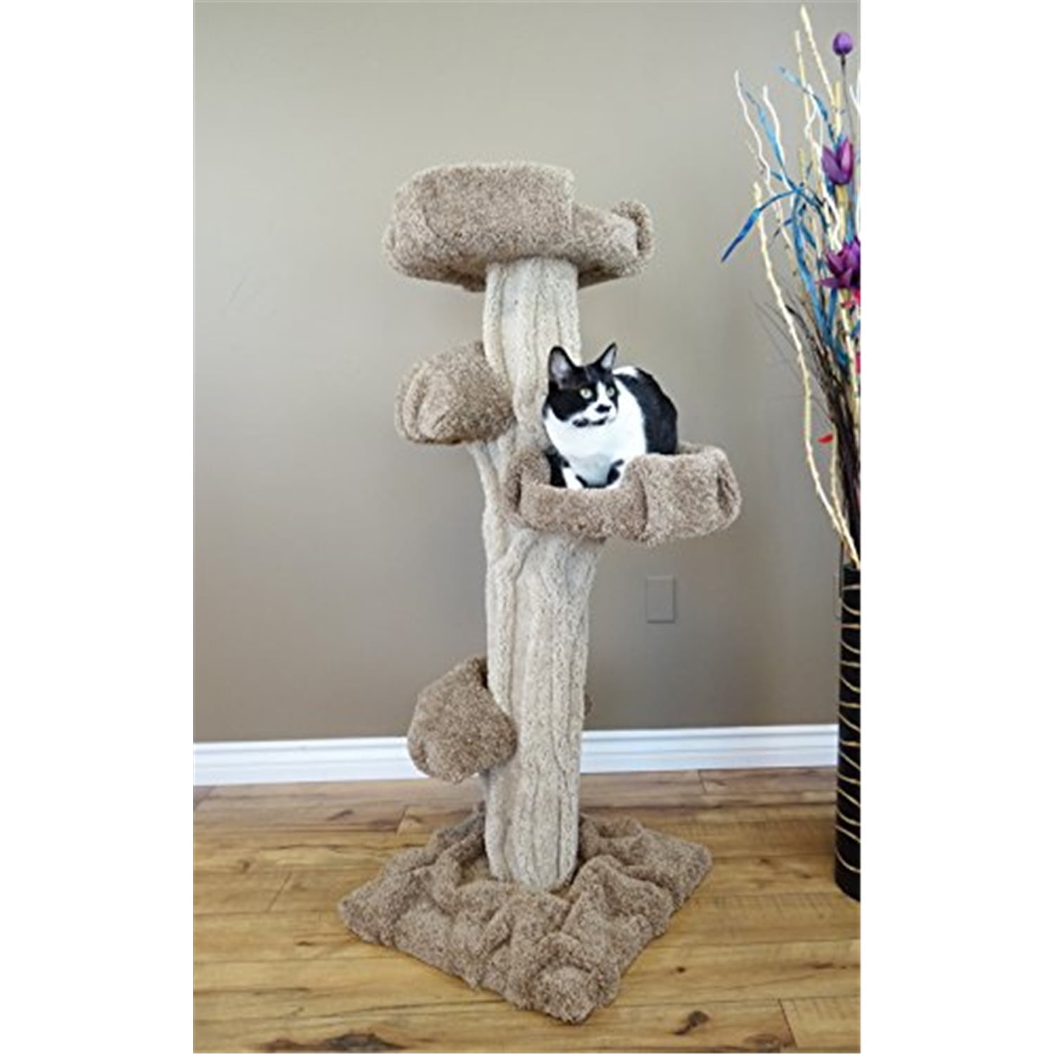 New Cat Condos Premier Cat Play Tree-Color:Brown - Walmart.com