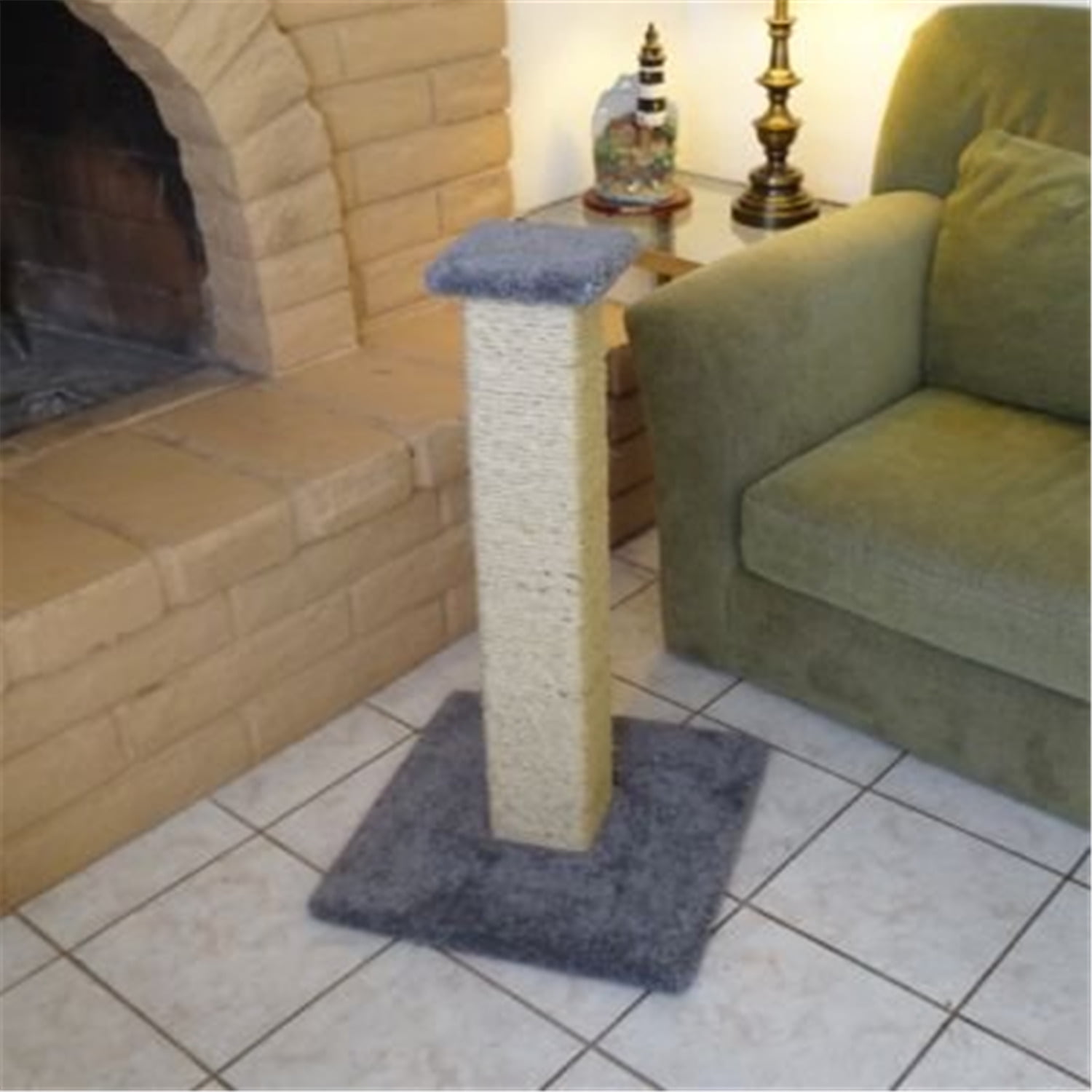 New Cat Condos Solid Wood Large Cat Scratching Post-Color:Green ...