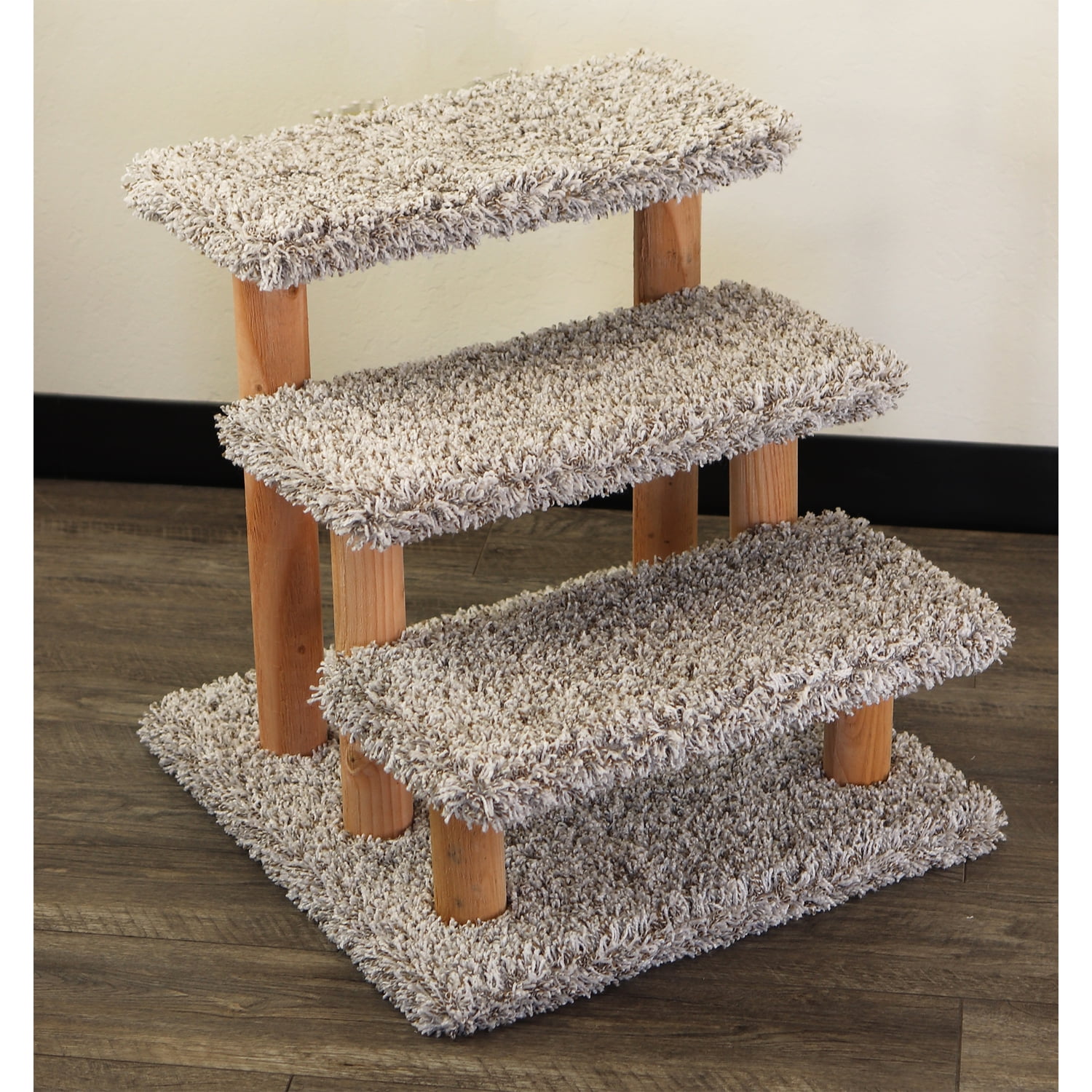New Cat Condos Solid Wood Stairs for Cats and Dogs, Gray Speckled ...
