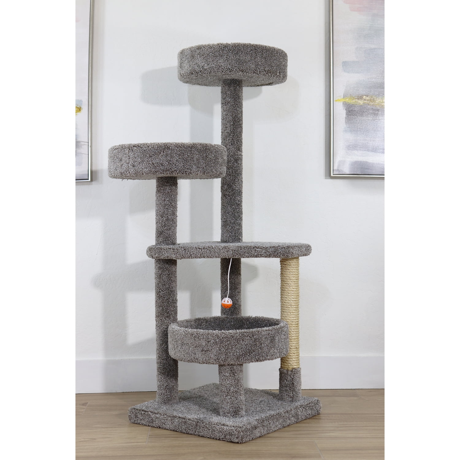 New Cat Condos Solid Wood Sturdy Tower with Beds - Walmart.com