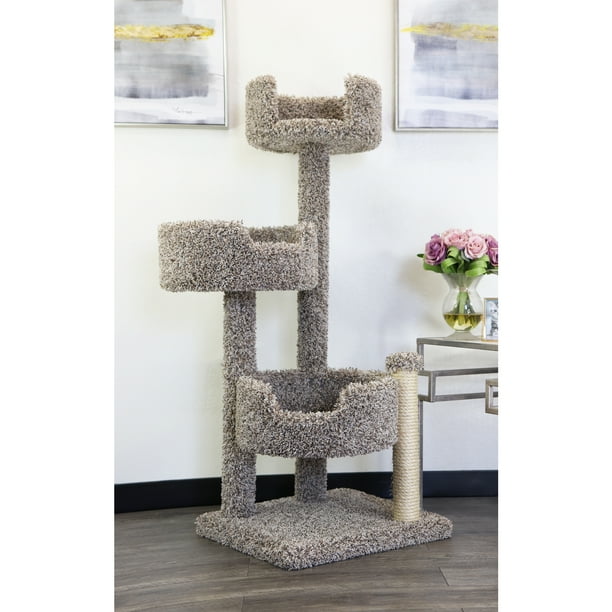 New Cat Condos Wood and Carpet Tree for Big s - Walmart.com