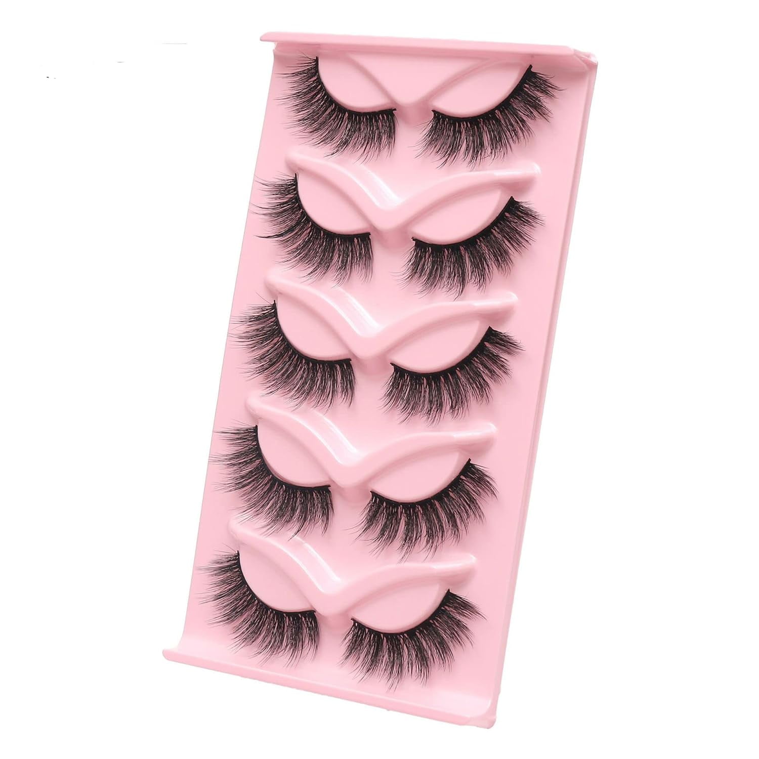 New Cat Eye 3d Mink Eyelashes Curled Winged Natural Realistic Messy End