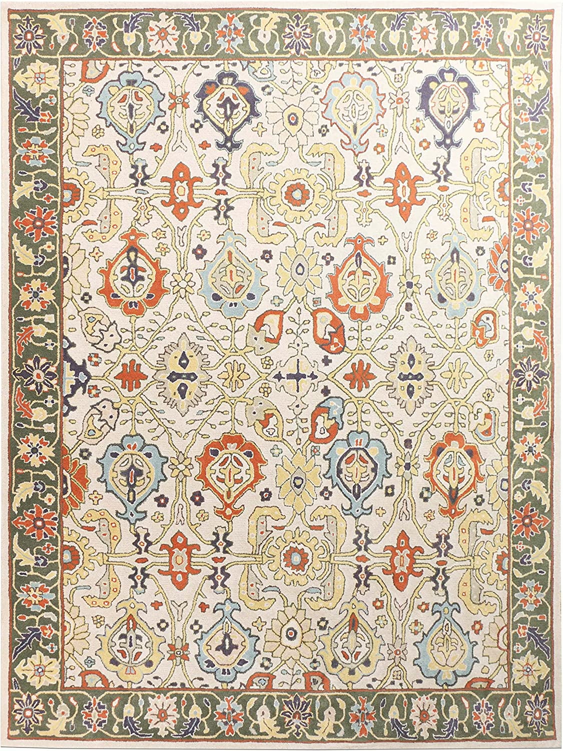 New Catherine Multi Traditional Oriental Style Handmade Tufted 100% ...