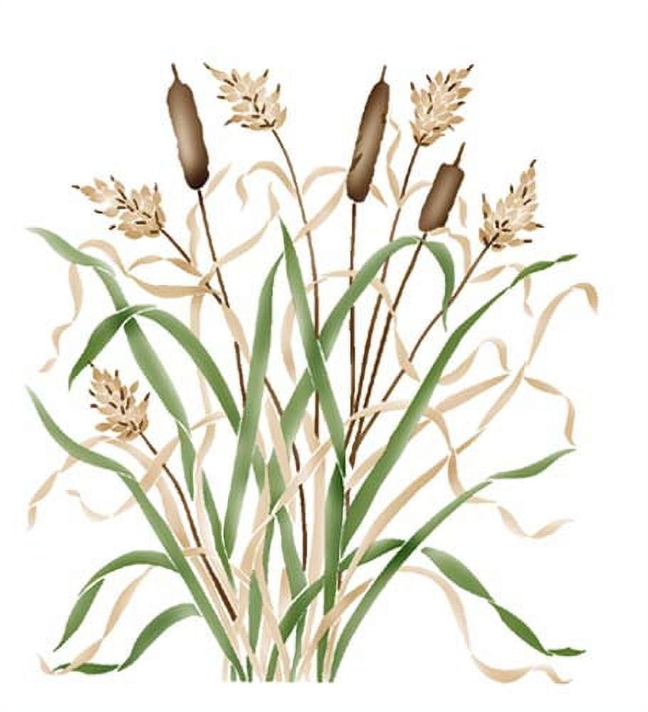 New Cattails Wall Stencil SKU #2607 by Designer Stencils - Walmart.com