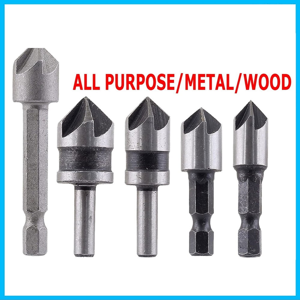 New Chamfer Countersink Deburring Drill Bit Set Cross hole Cutting ...