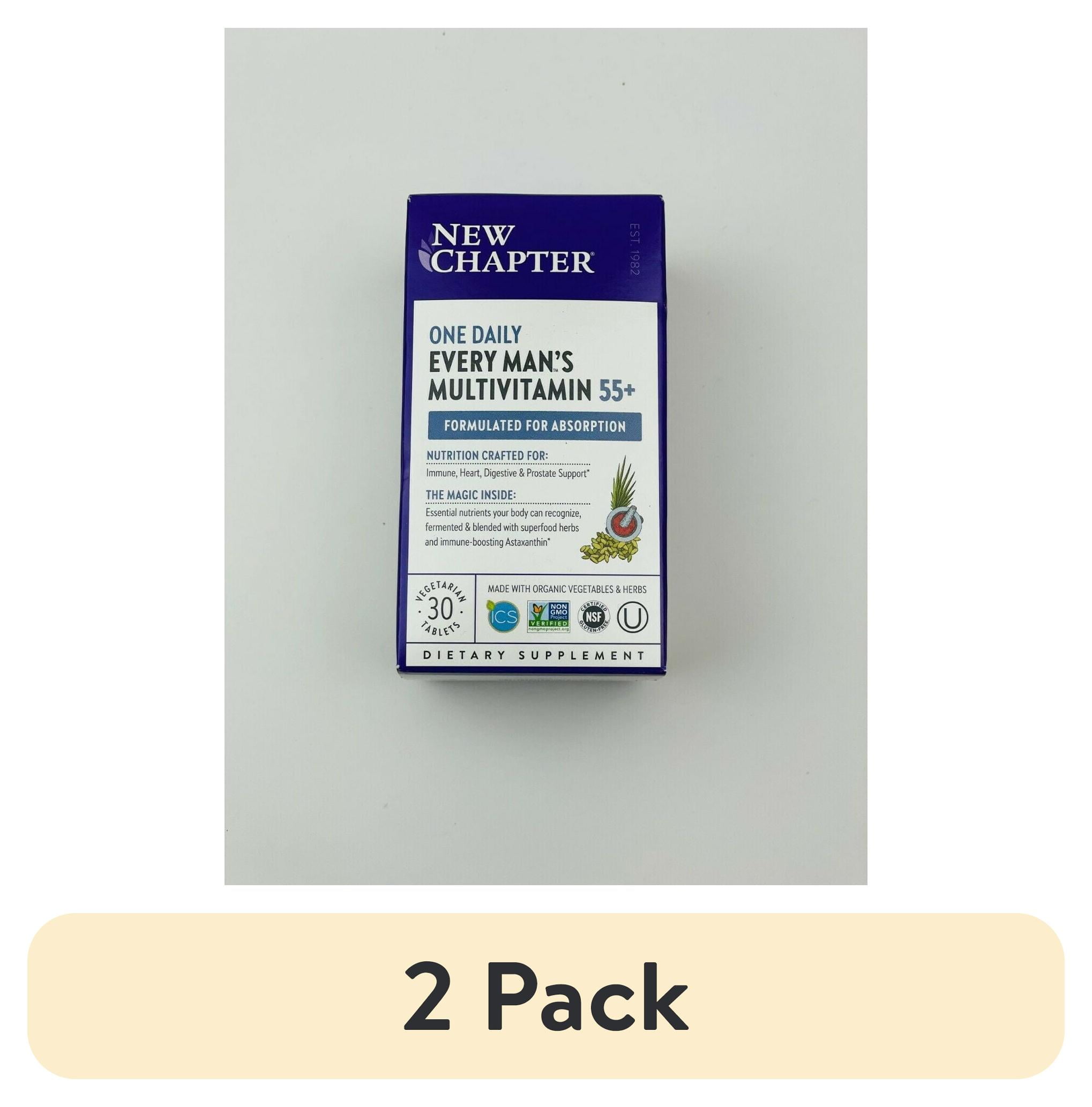 (2 pack) New Chapter Every Man's One Daily 55+, Multivitamin - 30 ea ...